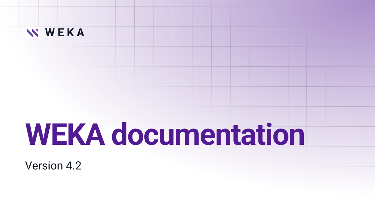 WEKA documentation | 4.2 | W E K A
