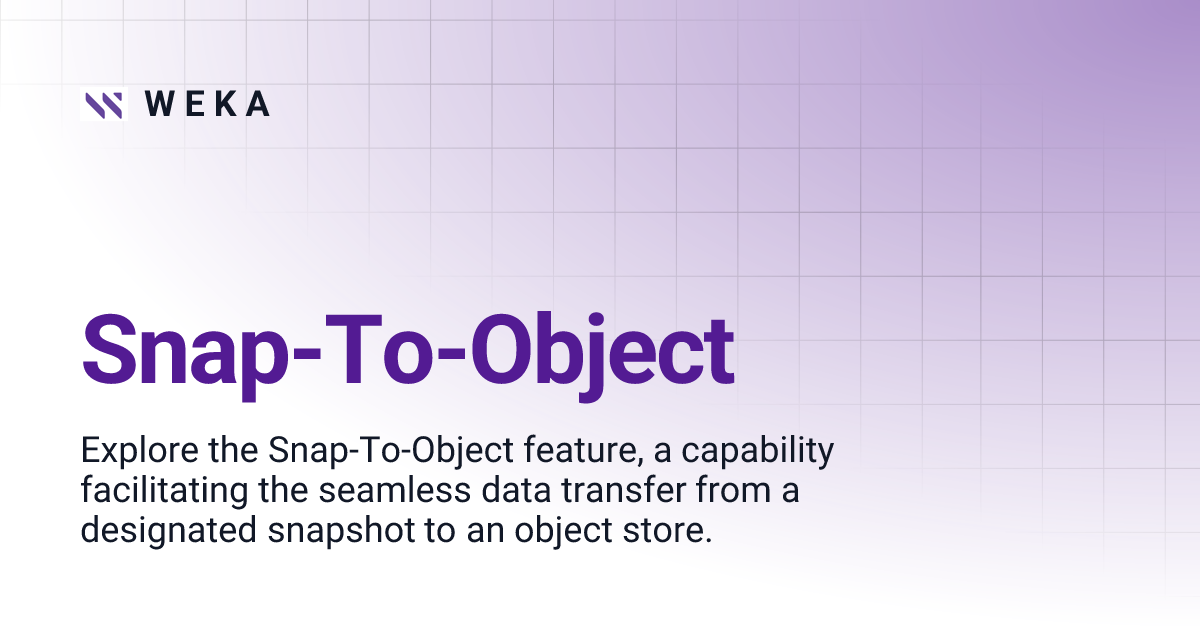 Snap-To-Object | W E K A